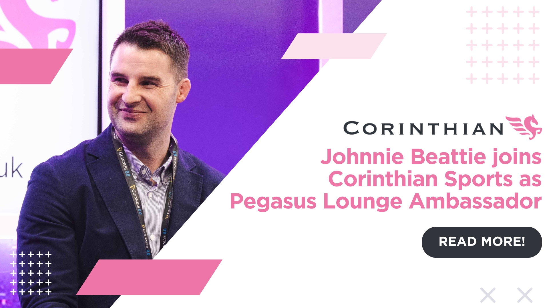 Johnnie Beattie Announced As Pegasus Lounge Ambassador | Corinthian Sports
